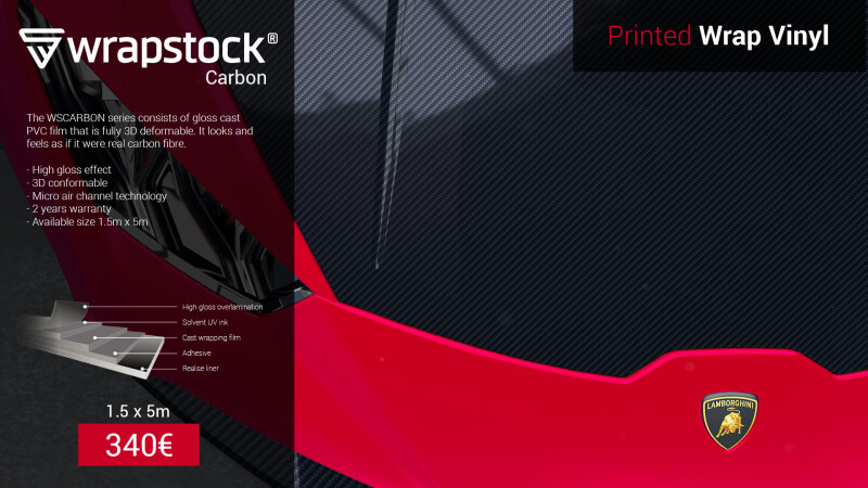 Wrapstock - Printed Gloss Carbon